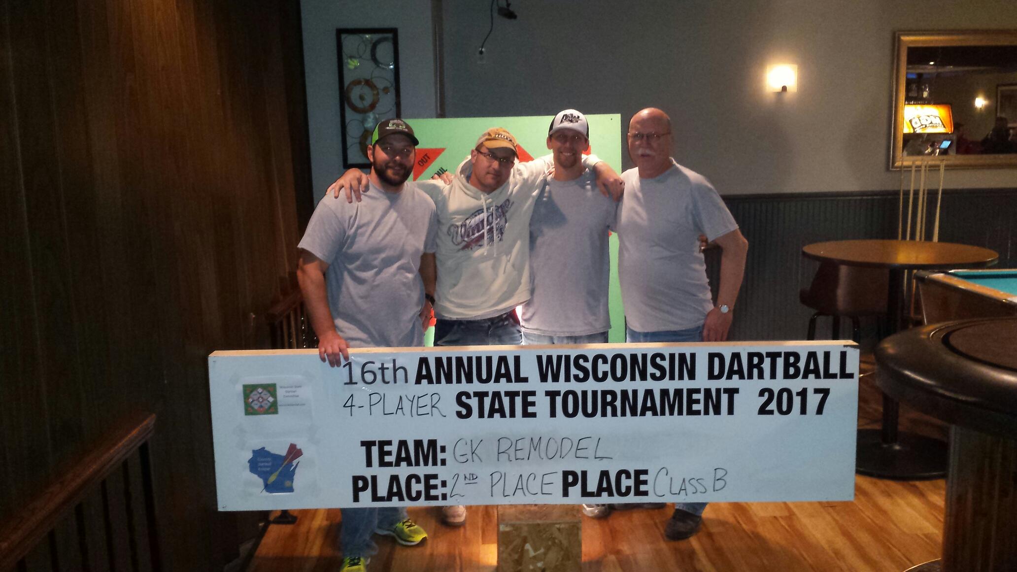 Results-State 4-Player 2017-Wisconsin State Dartball